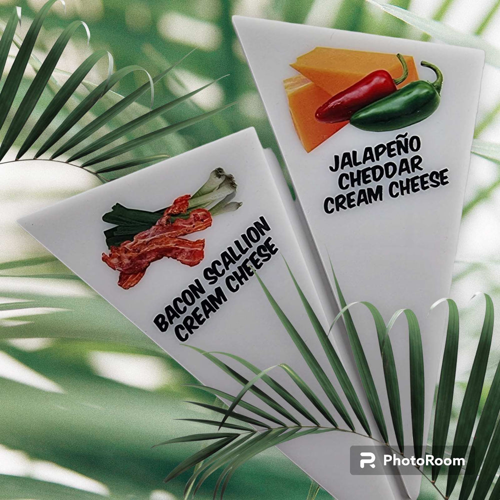 12 pcs Cream Cheese Markers, Labels Food Tags, Cheese Tags, Food Flavo