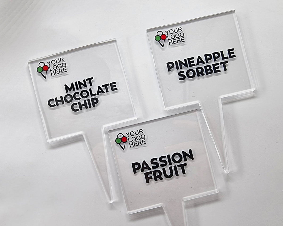 28 pcs Gelato Flavor Markers, Ice Cream Flavor Signs Labels, Tags, Gel