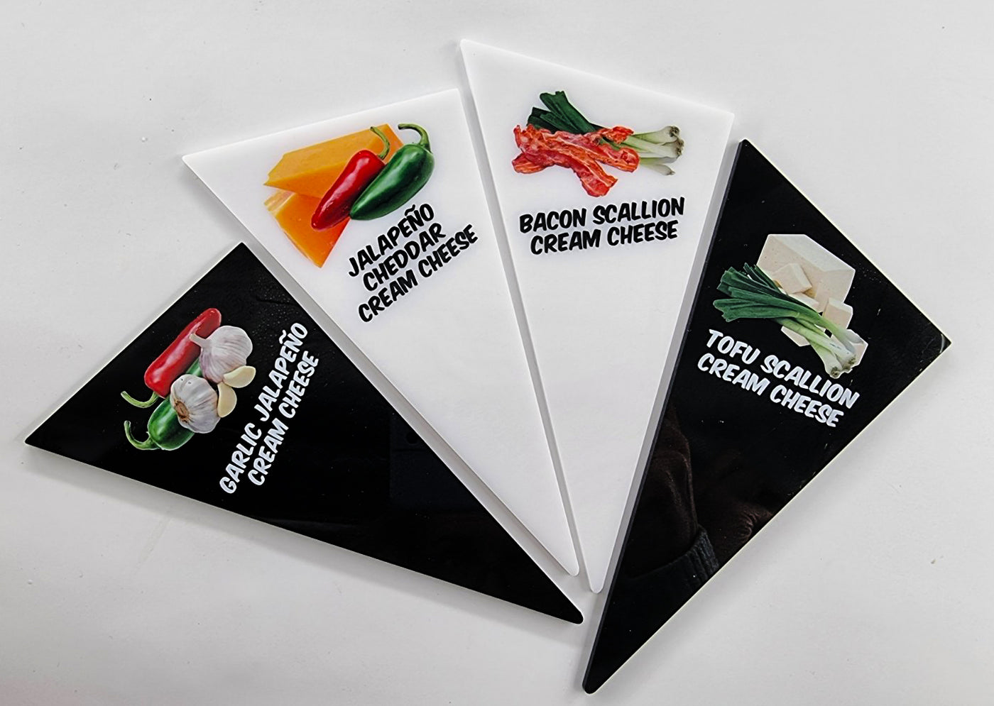 12 pcs Cream Cheese Markers, Labels Food Tags, Cheese Tags, Food Flavo