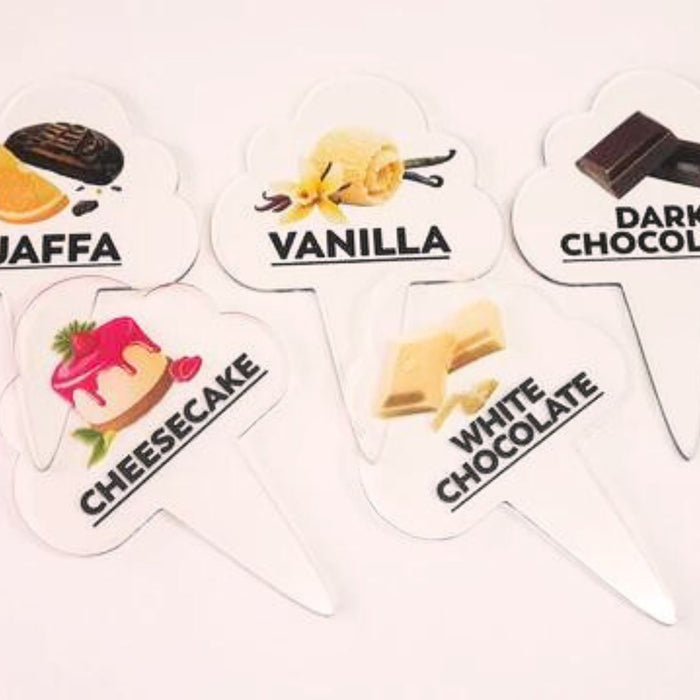 50 pcs Gelato Flavor Markers, Ice Cream Labels, Flavor Tags