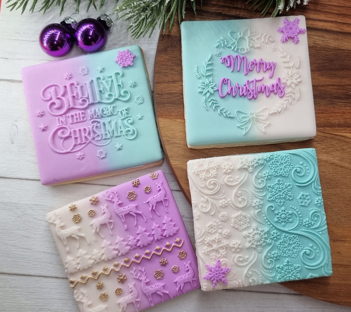 Christmas Cookie Fondant Embosser Stamp|Designer Fondant Embosser Stam