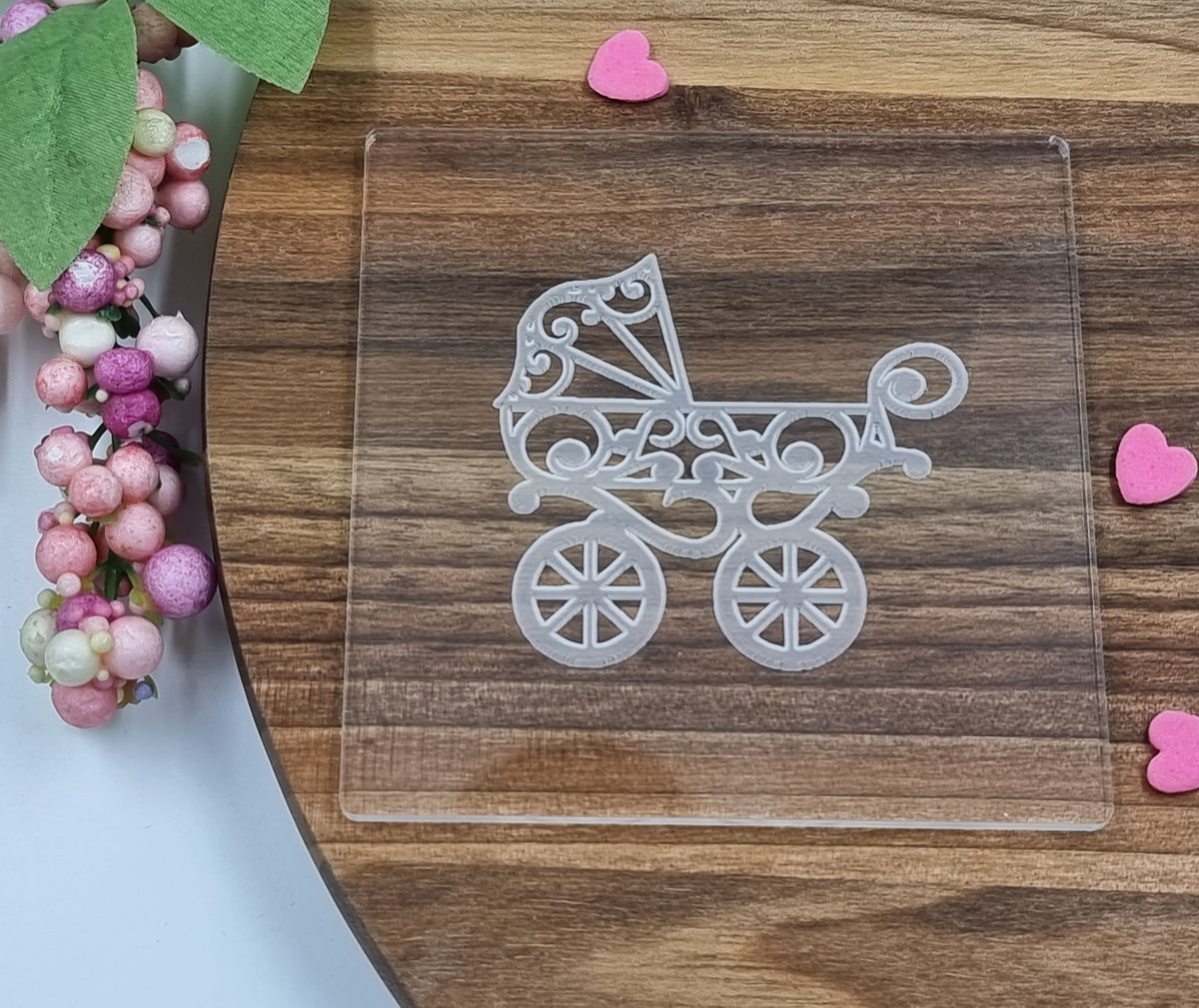 Stroller Fondant Embosser Stamp|Designer Fondant Embosser Stamp
