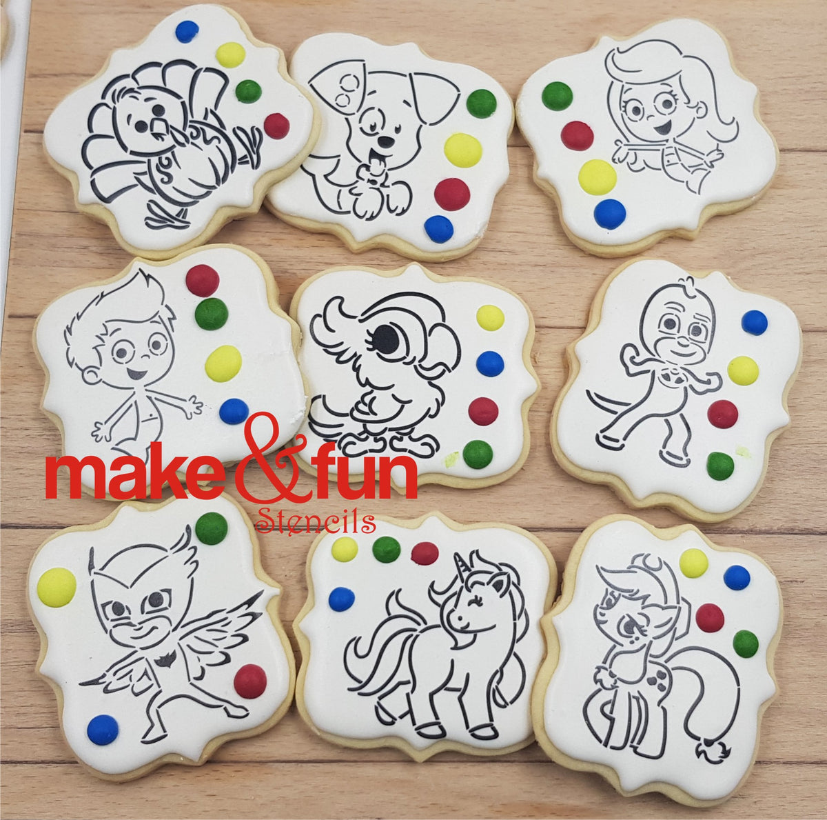 PYO Cookie Stencil, Cake Stencil, Birthday Stencil, Royal Icing